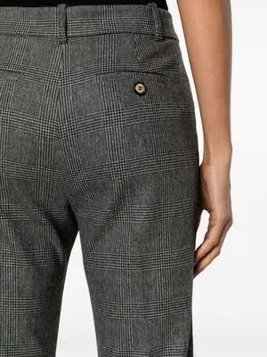 Pinko Check-print Flared Trousers