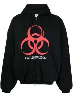 Vetements Genetically Modified Zip-up Cotton Hoodie