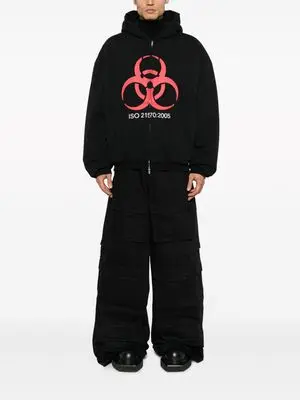 Vetements Genetically Modified Zip-up Cotton Hoodie