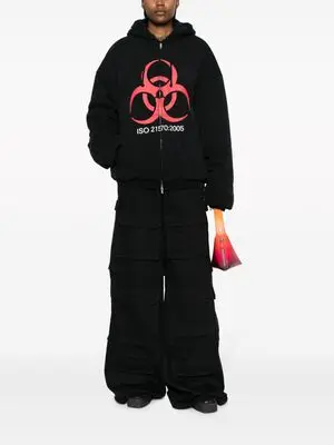 Vetements Genetically Modified Zip-up Cotton Hoodie