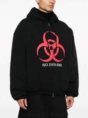 Vetements Genetically Modified Zip-up Cotton Hoodie