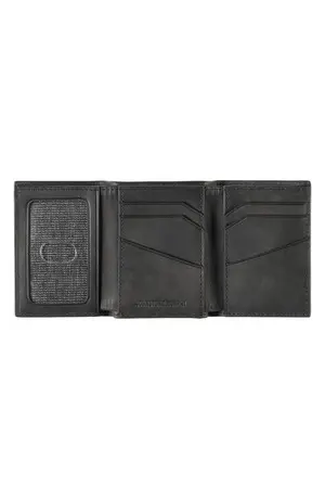 Johnston & Murphy Rhodes Leather Wallet - Black Full Grain