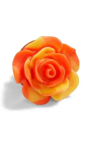 CLIFTON WILSON Floral Tie Dye Lapel Pin - Orange