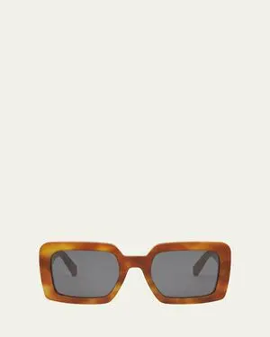 Celine Acetate Square Sunglasses Blonde Havana/smoke