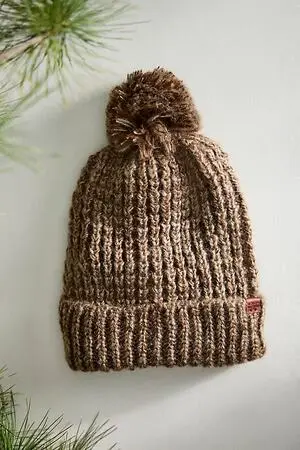 BICKLEY + MITCHELL Fisherman Knit Beanie Brown