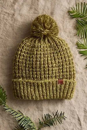 BICKLEY + MITCHELL Fisherman Knit Beanie Green