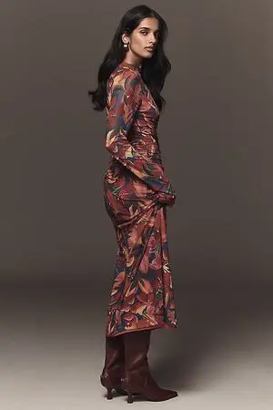 Farm Rio Long-Sleeve Mesh Midi Dress In Floral Erika - 36% Off |  Editorialist