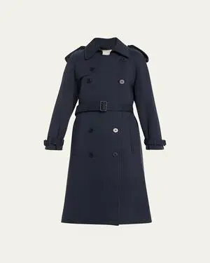 FAZ FAZ Darling Belted Trench Coat - Navy