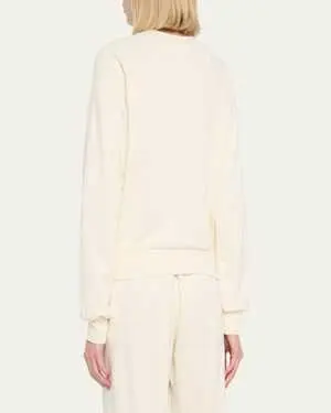 Eterne Terne Shrunken Raglan-sleeve Sweatshirt - Cream