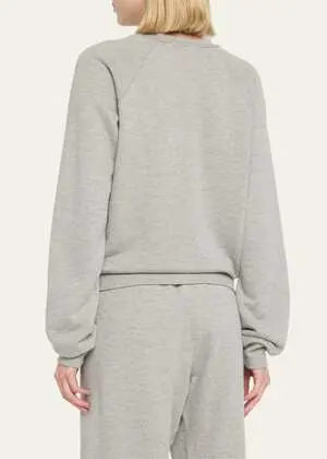 Eterne Terne Shrunken Raglan-sleeve Sweatshirt - Cream