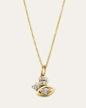 SYDNEY EVAN Diamond Marquise Eye Charm Necklace