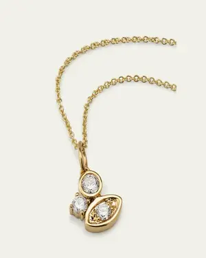 SYDNEY EVAN Diamond Marquise Eye Charm Necklace
