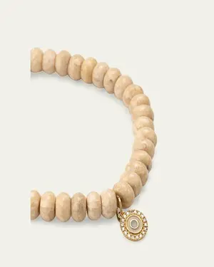 SYDNEY EVAN Evil Eye Charm Jasper Bead Bracelet