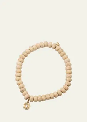 SYDNEY EVAN Evil Eye Charm Jasper Bead Bracelet