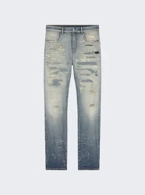 Givenchy Jeans In Rip And Repair Denim - Light Blue