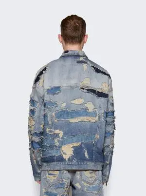 Givenchy Oversized Rip And Repair Denim Jacket
