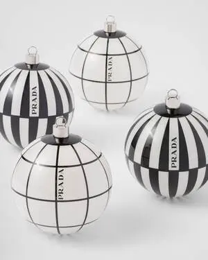 Prada Glass Christmas Ornament Set