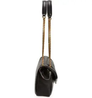 Saint Laurent Calypso Lambskin Shoulder Bag - Nero