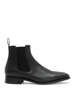 John Varvatos Amsterdam Pull On Chelsea Boots - Black Leather