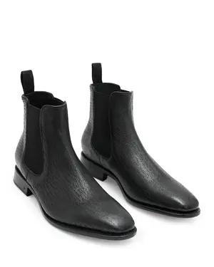 John Varvatos Amsterdam Pull On Chelsea Boots - Black Leather