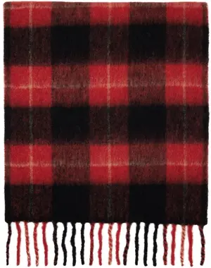 TOTEME TOTEME Black & Red Check Scarf - 025 Red Check P