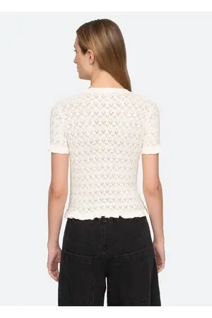 Sea Rue S/s Sweater - White