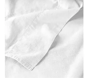 SUPERIOR Cotton Linen Blend Solid 3-piece Sheet Set,full