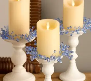 VALERIE PARR HILL Set Of 3 Faceted Drop Candle Rings Valerie - One-color