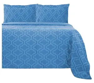 SUPERIOR Cotton Flannel Trellis Duvet Cover Set,king/cal. King - One-color