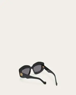 Loewe Anagram Acetate-nylon Rectangle Sunglasses