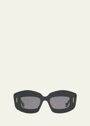 Loewe Anagram Acetate-nylon Rectangle Sunglasses