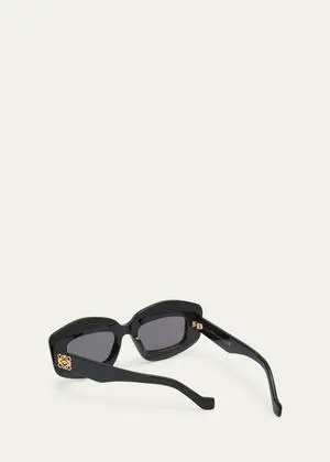 Loewe Anagram Acetate-nylon Rectangle Sunglasses