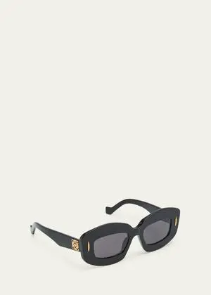Loewe Anagram Acetate-nylon Rectangle Sunglasses