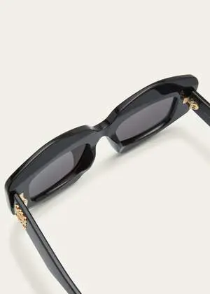 Loewe Anagram Acetate-nylon Rectangle Sunglasses
