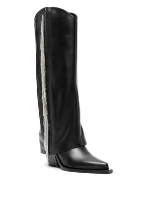 LE SILLA Jewel 110mm Leather Boots