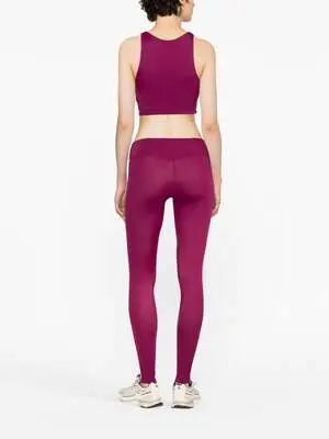 Palm Angels Printed-logo Cropped Top - Purple
