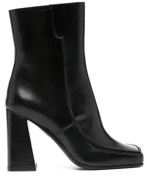 Barbara Bui 95mm Square-toe Leather Ankle Boots