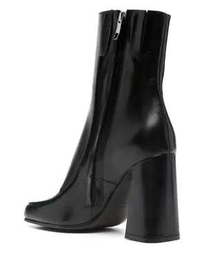 Barbara Bui 95mm Square-toe Leather Ankle Boots