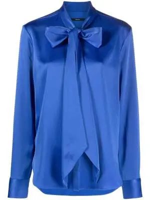 Alex Perry Satin Blouse - Blue