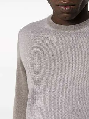 Canali Two-tone Wool Jumper - Neutrals