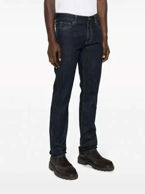 Canali Low-rise Straight-leg Trousers - Blue
