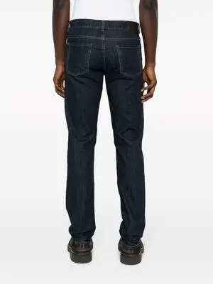 Canali Low-rise Straight-leg Trousers - Blue