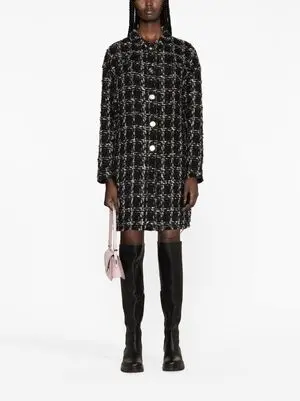 Giambattista Valli Checked Tweed Coat