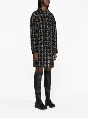 Giambattista Valli Checked Tweed Coat
