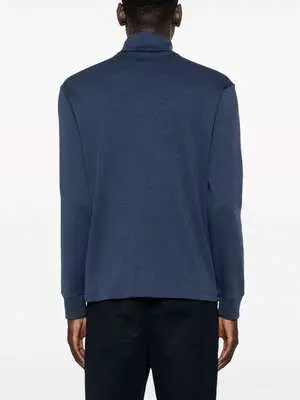 Polo Ralph Lauren Logo-embroidered Roll-neck Jumper - Blue