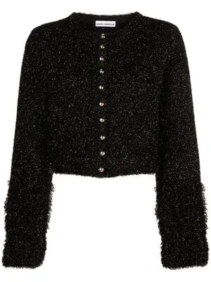 Rabanne Metallic Cropped Cardigan