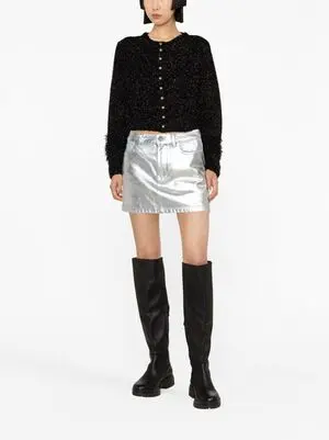 Rabanne Metallic Cropped Cardigan