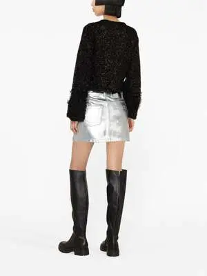 Rabanne Metallic Cropped Cardigan