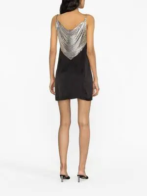 Rabanne Mesh-panel Slip Minidress