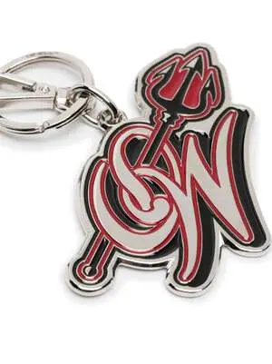 Off-White X Ac Milan Logo-plaque Keyring